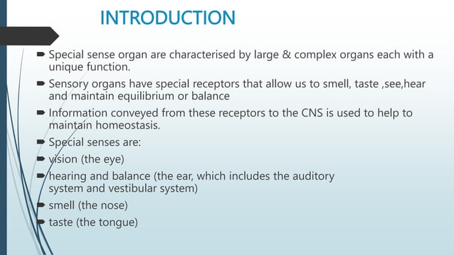 Special Senses eye, ear , nose, tongue ppt | PPTX | Eye and Vision ...