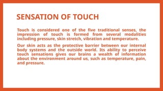 SPECIAL SENSES, IT'S FUNCTIONS & DIFFERENT RECEPTORS.pptx