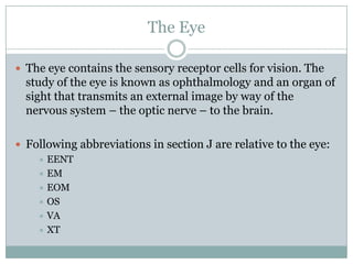 Special senses chapter 13 | PPTX