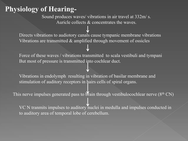 Special senses ear ppt | PPTX | Ear, Nose and Throat Conditions ...