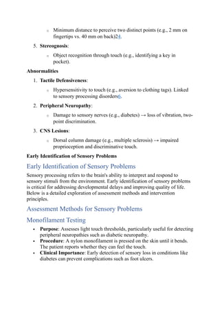 special senses-tactile sensation, explanation | PDF