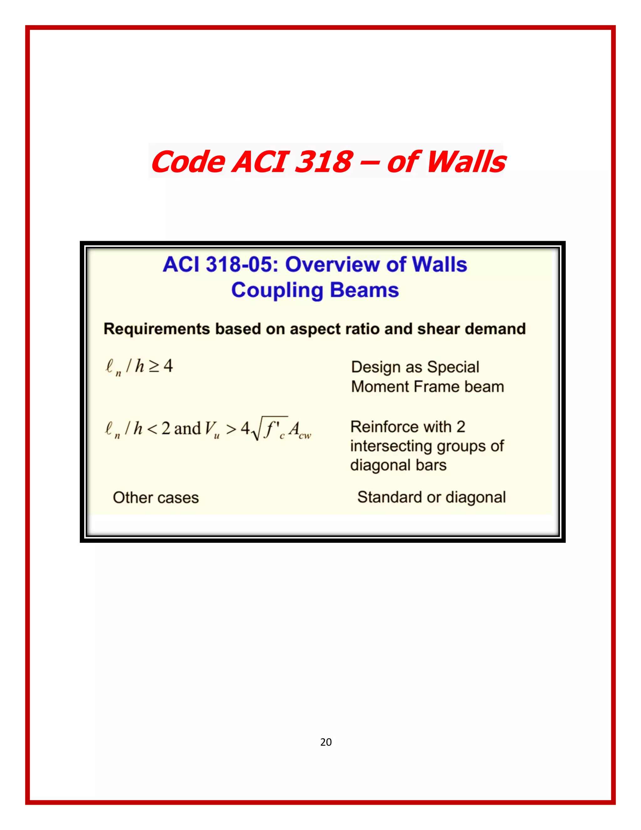 Special shear walls + ordinary shear walls ACI - 318 - جدران القص ...
