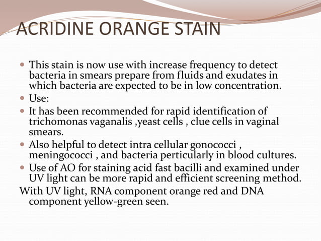 Special stains useful in Microbiology laboratory | PPTX | Chemistry ...