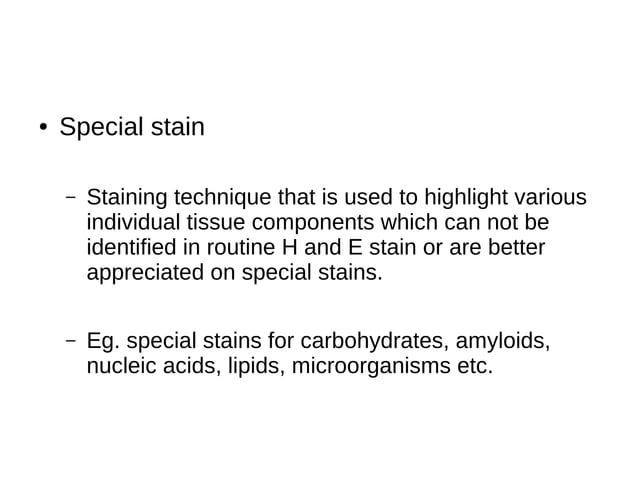 Special stains bmlt | ODP