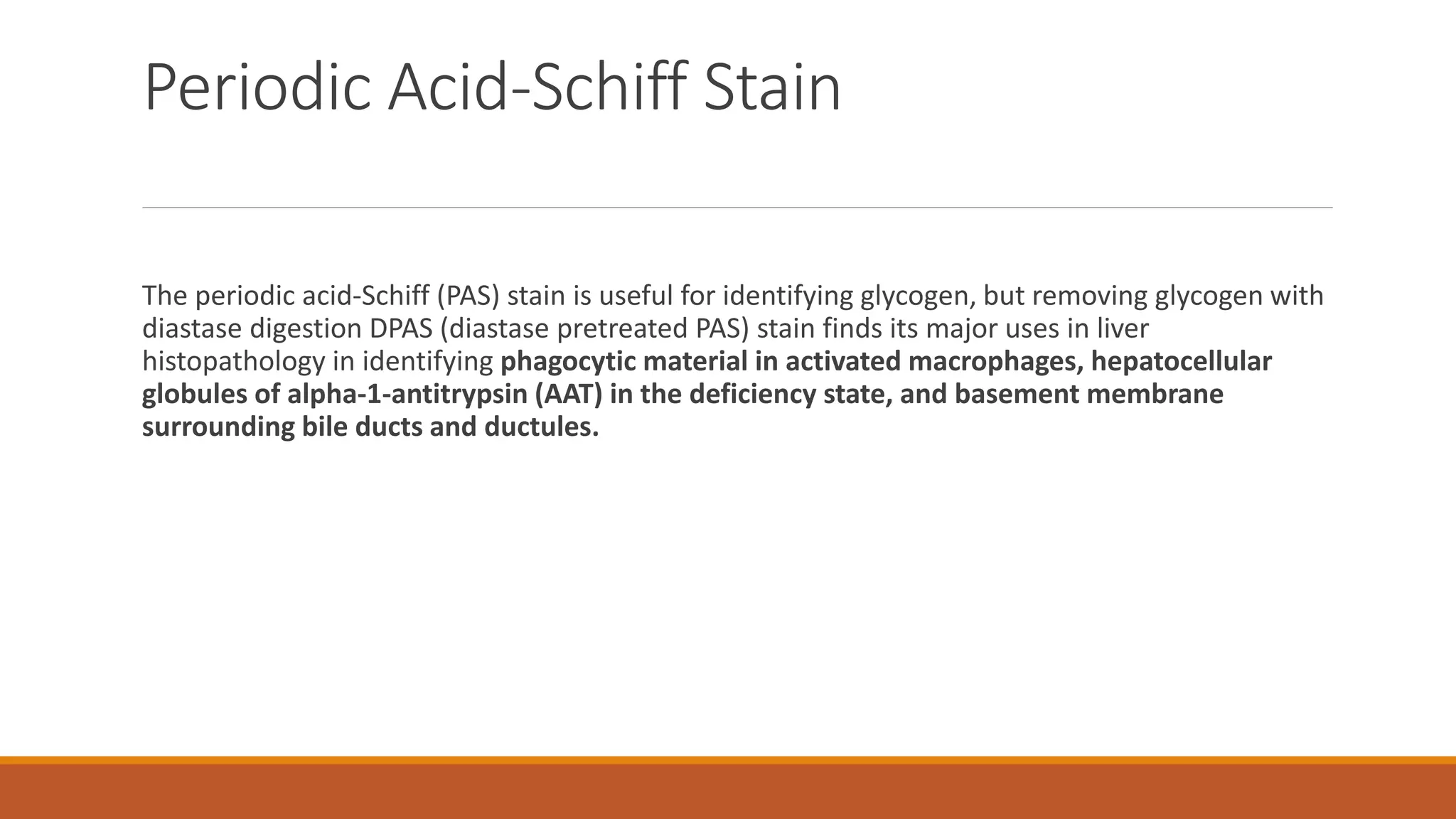 SPECIAL STAINS USED IN DIAGNOSING LIVER PATHOLOGY | PPTX