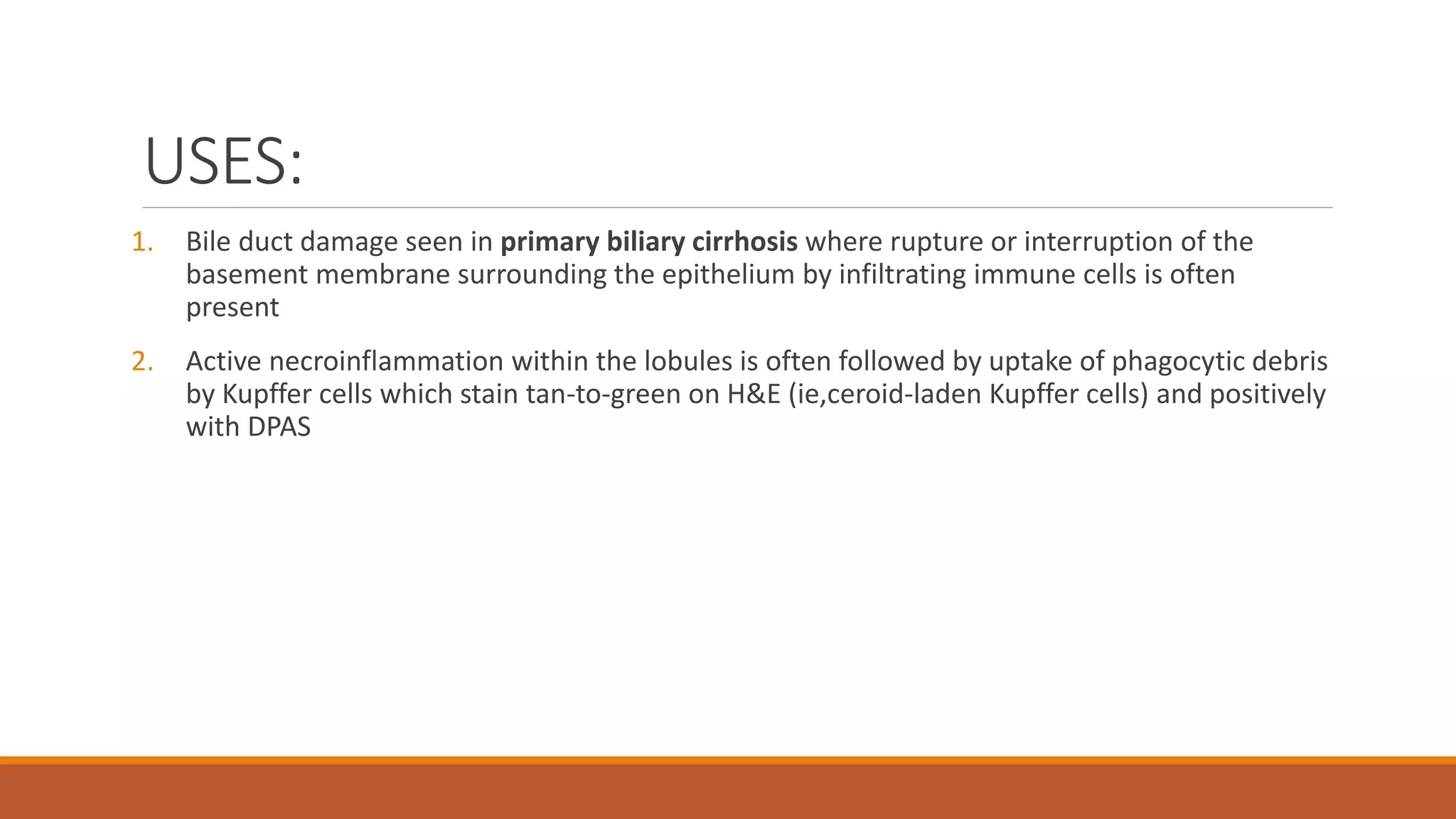 SPECIAL STAINS USED IN DIAGNOSING LIVER PATHOLOGY | PPTX