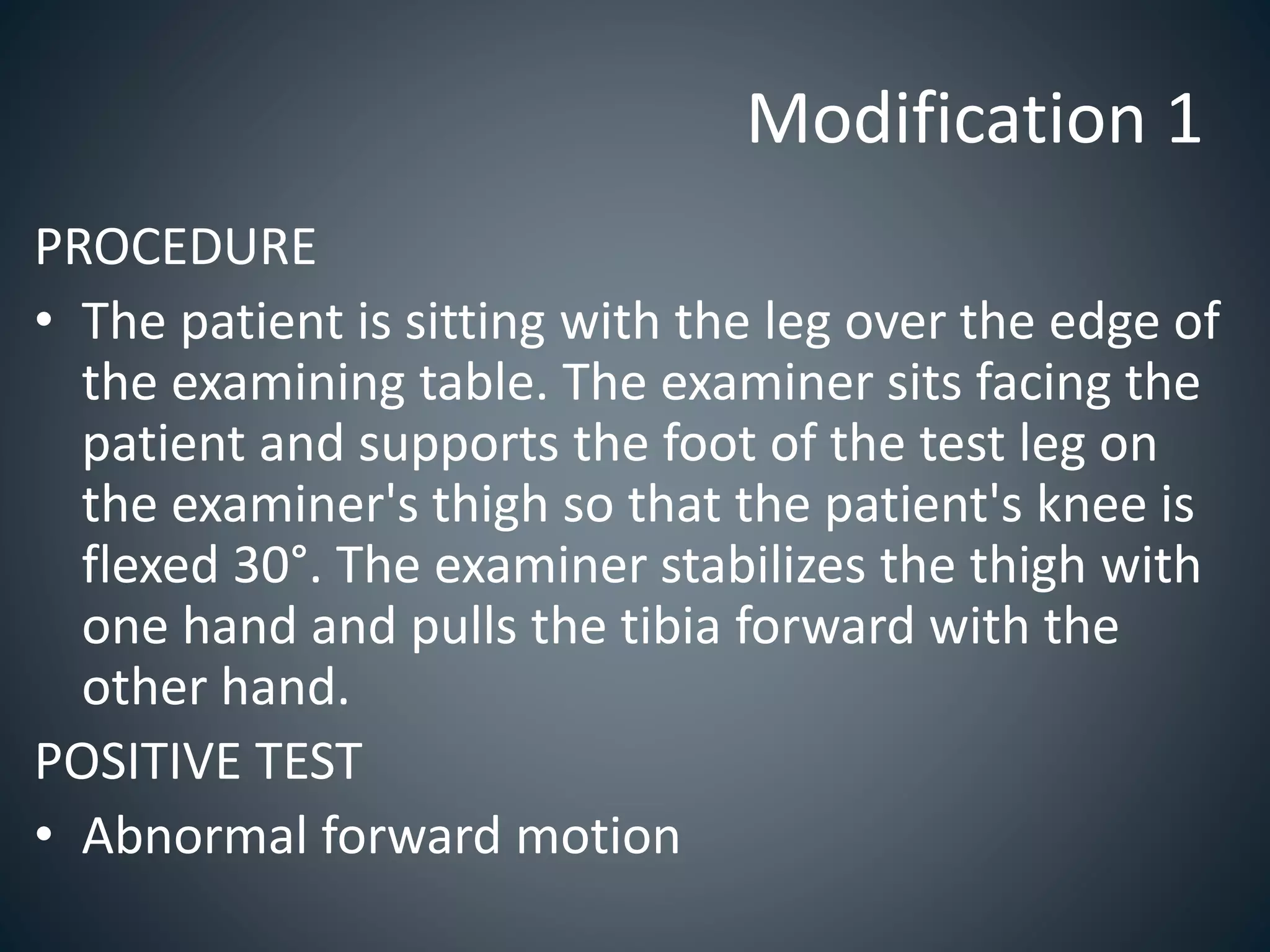 Special Tests - Knee | PPTX