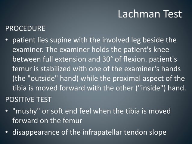 Special Tests - Knee | PPTX