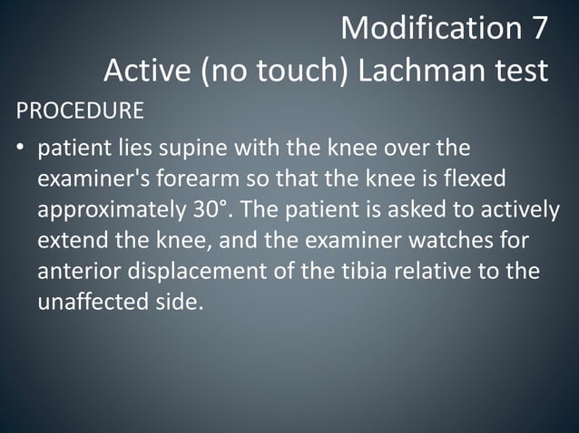 Special Tests - Knee | PPTX