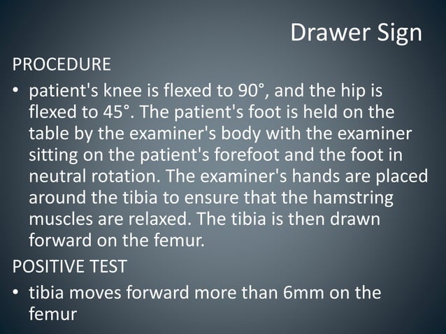 Special Tests - Knee | PPTX
