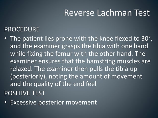 Special Tests - Knee | PPTX