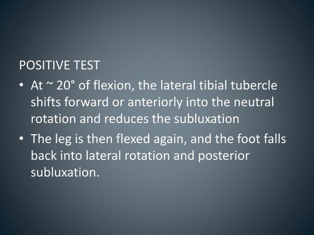 Special Tests - Knee | PPT