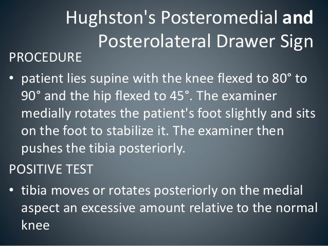 Special Tests - Knee