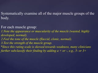 special test for dermatomes and myotomes | PPT