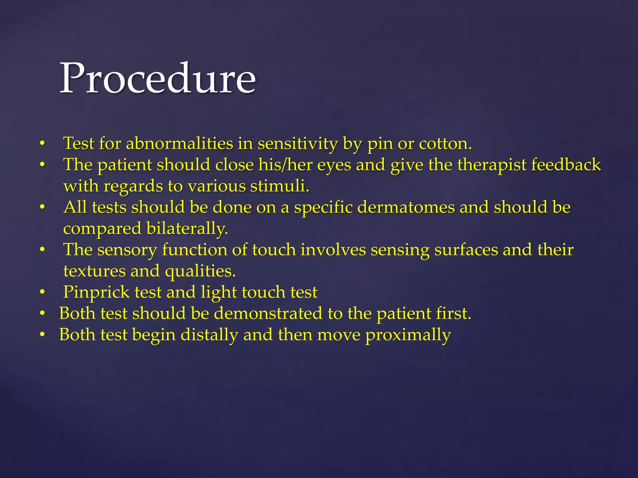 Specialtestfordermatomesandmyotomes 140810044245-phpapp02 | PPTX