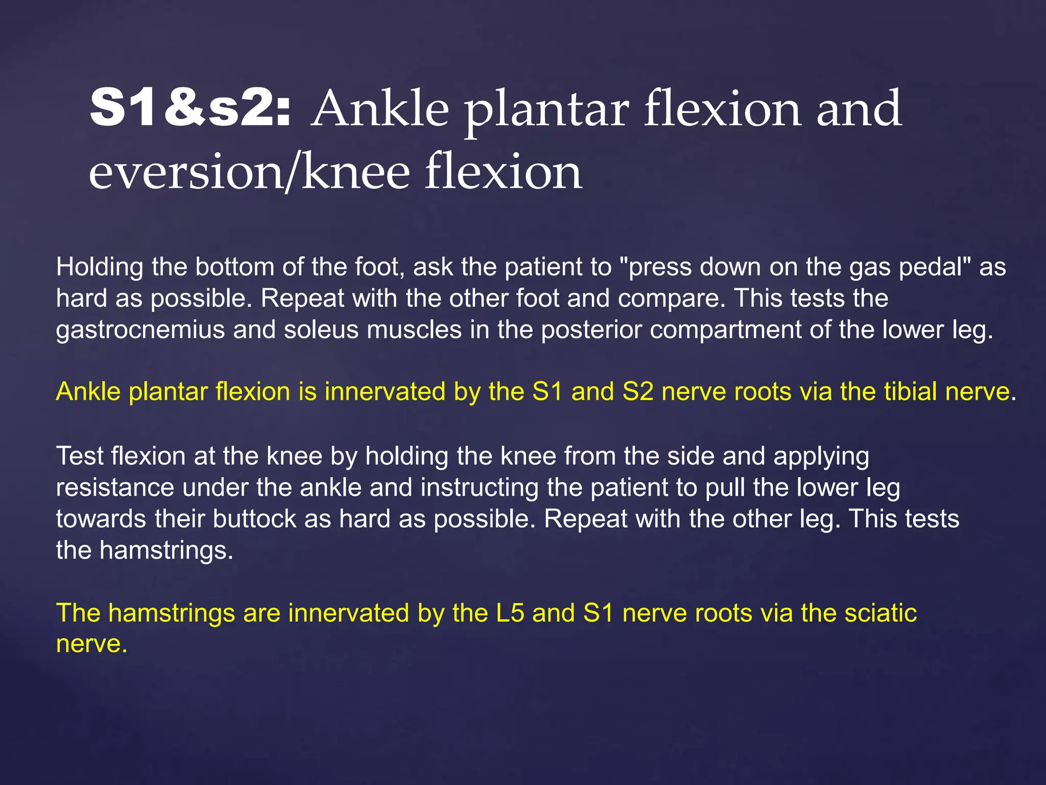 Special test for dermatomes and myotomes | PPTX