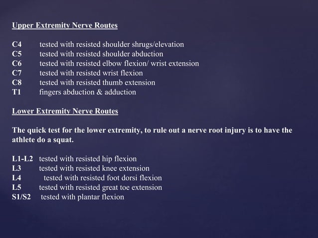 Special test for dermatomes and myotomes | PPTX