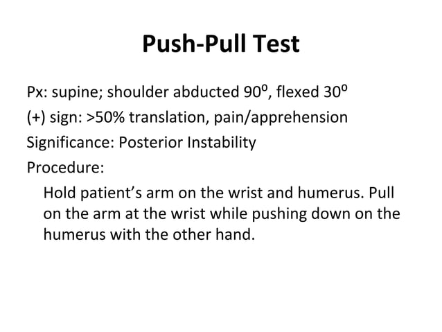 Special tests | PPT | First Aid | Injuries