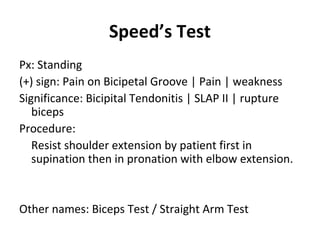 Special tests | PPT