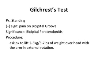 Special tests | PPT