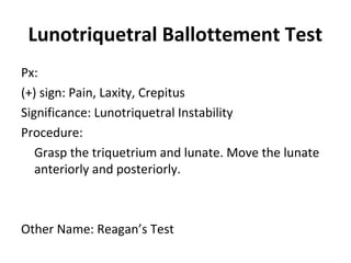 Special tests | PPT