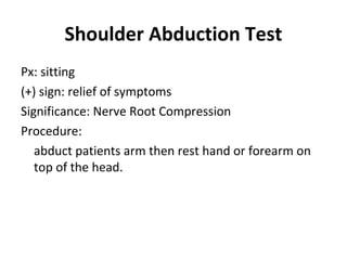 Shoulder Abduction Test