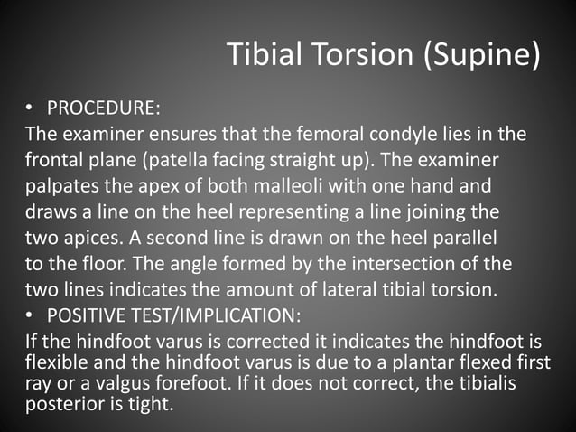 Special Tests for Lower Leg, Ankle, and Foot | PPTX | Death, Injury, or ...