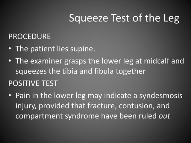 Special Tests for Lower Leg, Ankle, and Foot | PPTX | Death, Injury, or ...