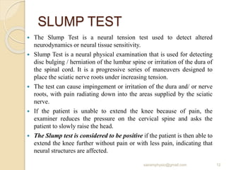 Slump Test Physical Therapy