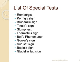 Lhermitte S Sign Test