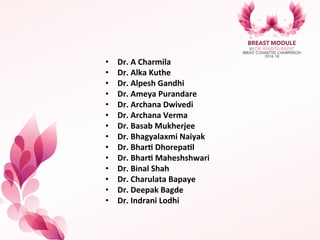 Special thanks from breast committee for breast module | PPT
