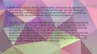 Distance Education: Alternative Learning System Beyond borders | PPT