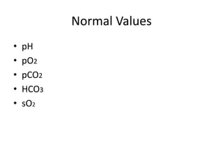 Unconventional and alarming Arterial Blood gas Parameters | PPT