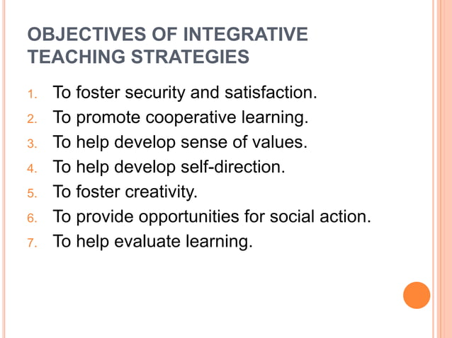 Integrative Teaching Strategies (ITS) | PPTX