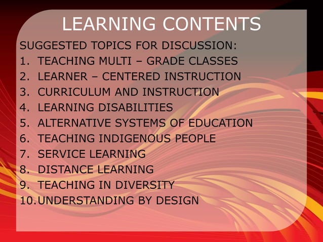 Special topics syllabus presentation | PPTX | Special Education | Education