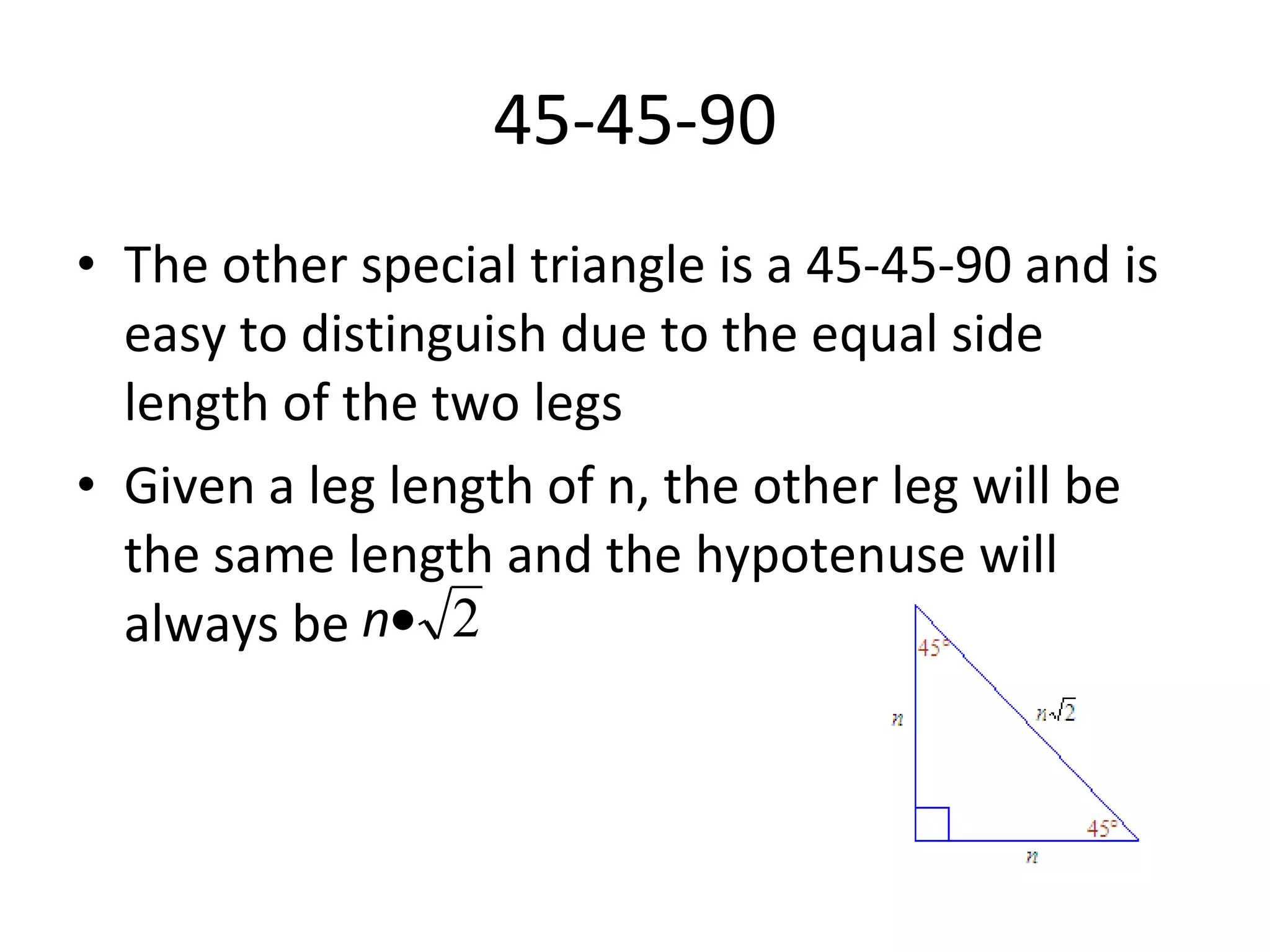 Special triangles in geometry | PPT
