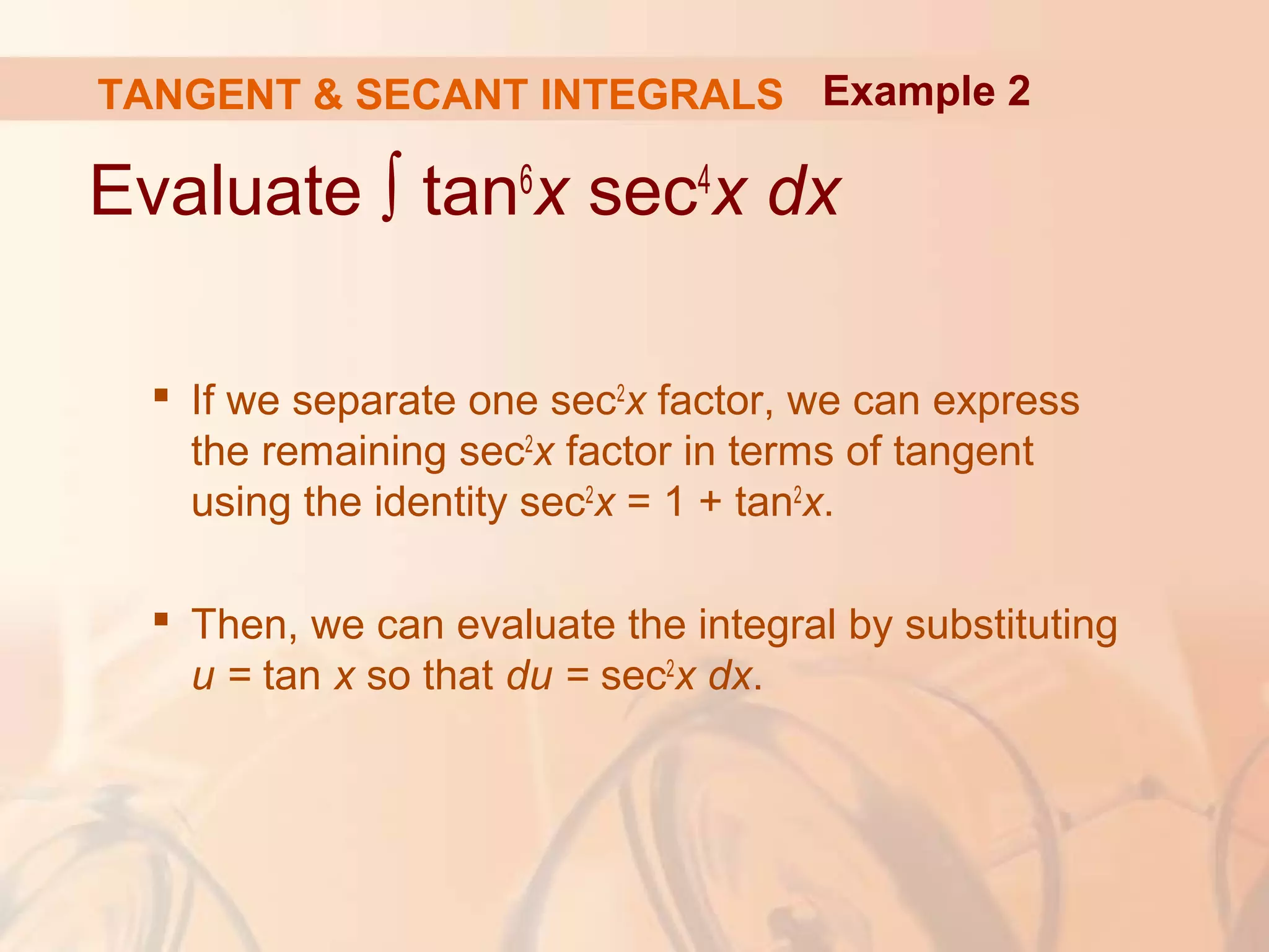 Special Trigonometric Integrals Ppt Physics Science
