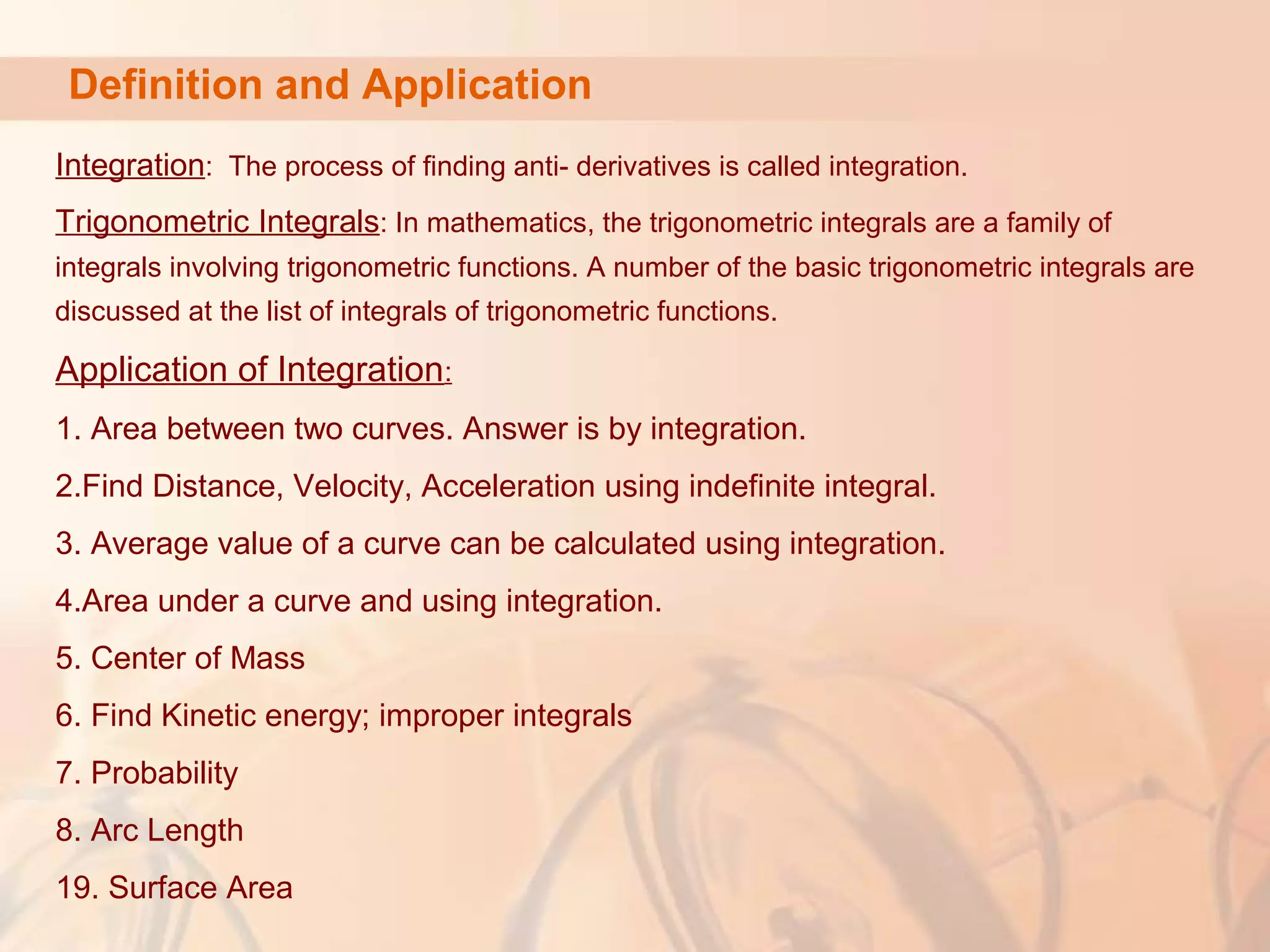 Special trigonometric integrals | PPT