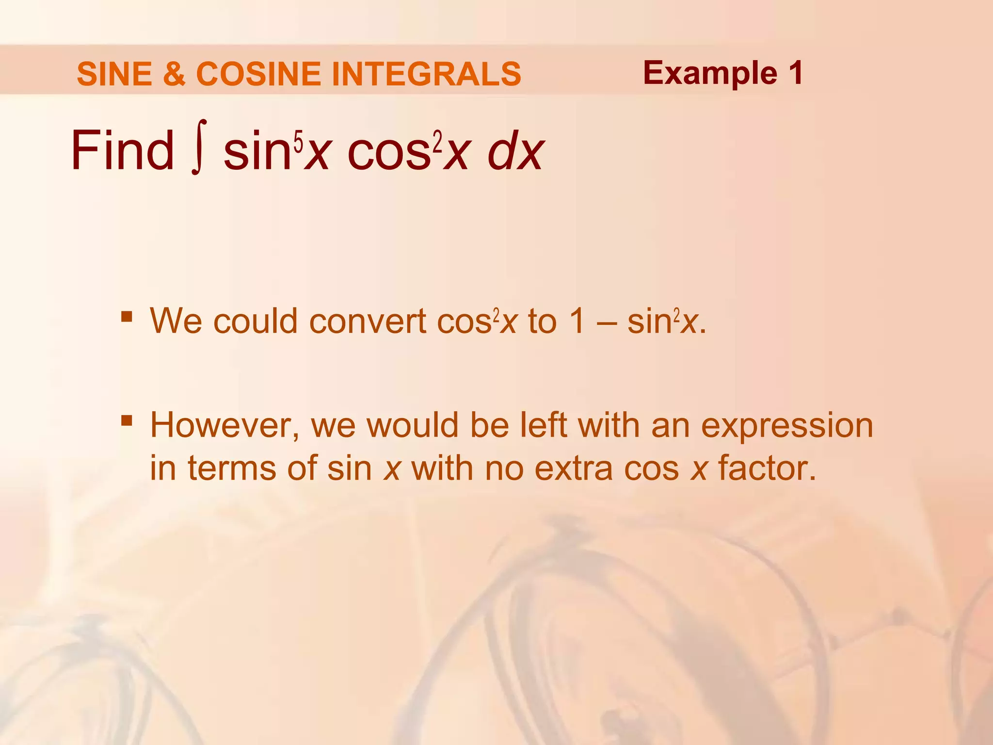 Special trigonometric integrals | PPT