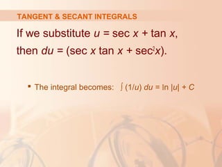 Special trigonometric integrals | PPT