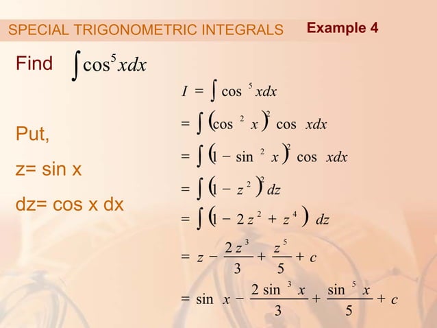 Special trigonometric integrals | PPT | Physics | Science