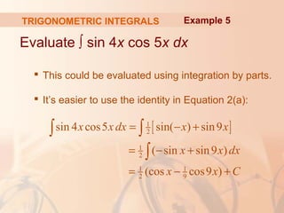 Special trigonometric integrals | PPT