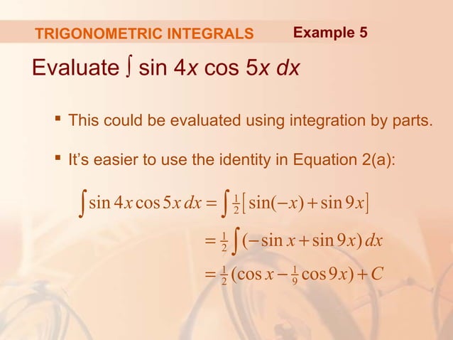 Special trigonometric integrals | PPT | Physics | Science