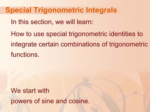 Special trigonometric integrals | PPT | Physics | Science