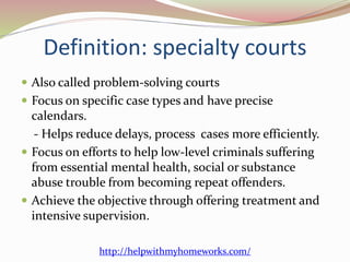 Specialty courts | PPTX