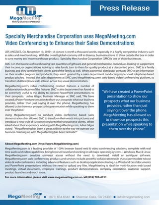 Specialty Merchandise Corporation uses MegaMeeting.com Video ...