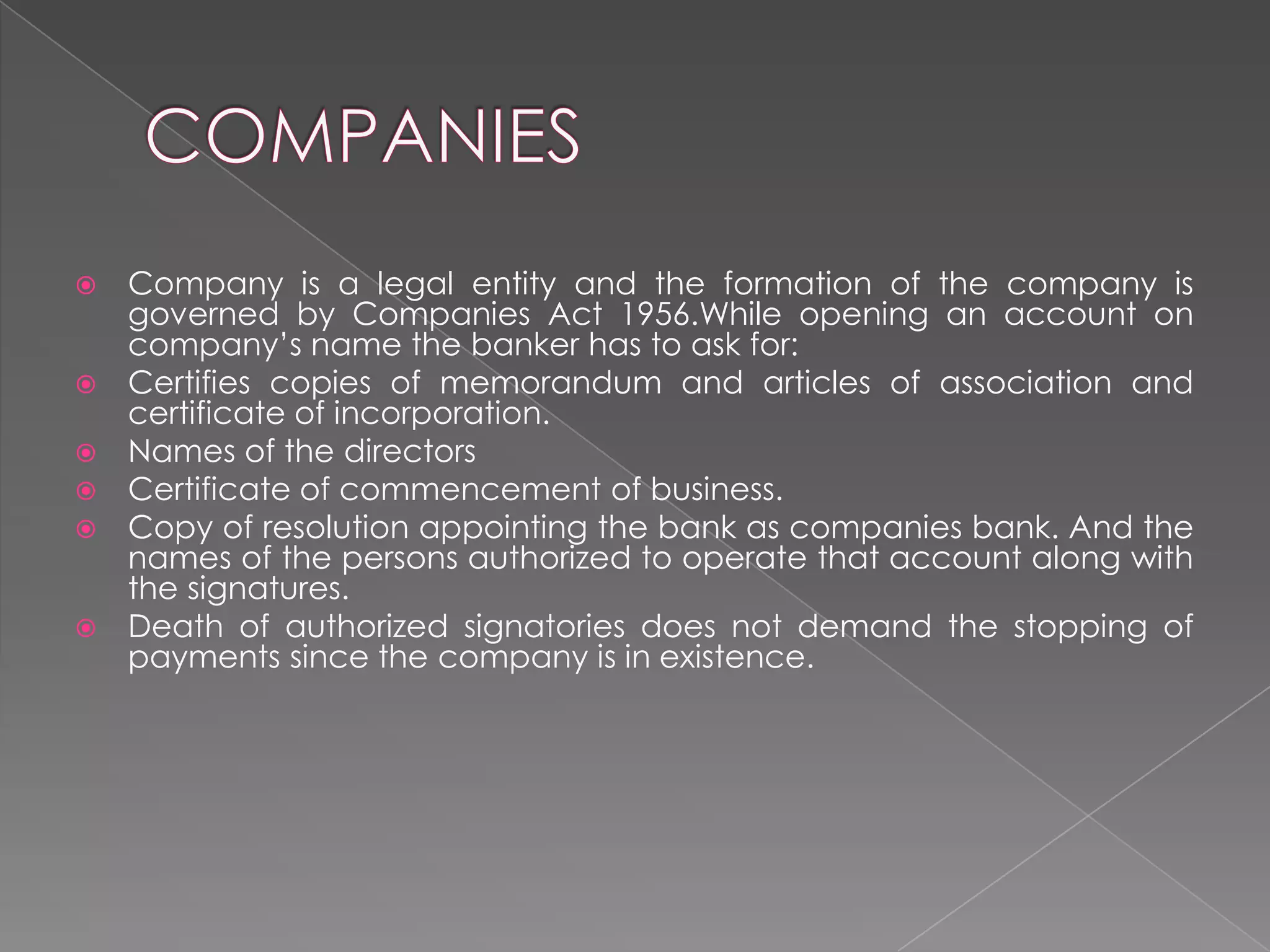 Special type of customer of bank & principles | PPTX