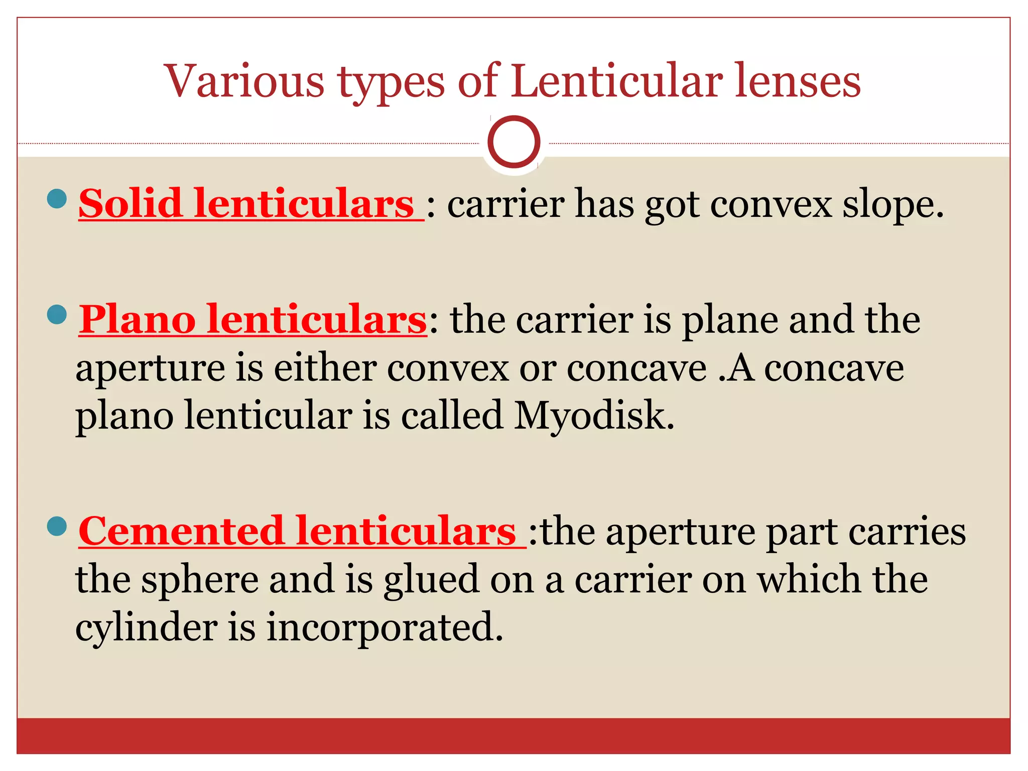 Special type of lenses | PPT