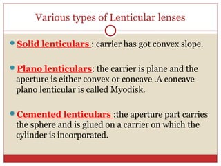 Special type of lenses | PPT