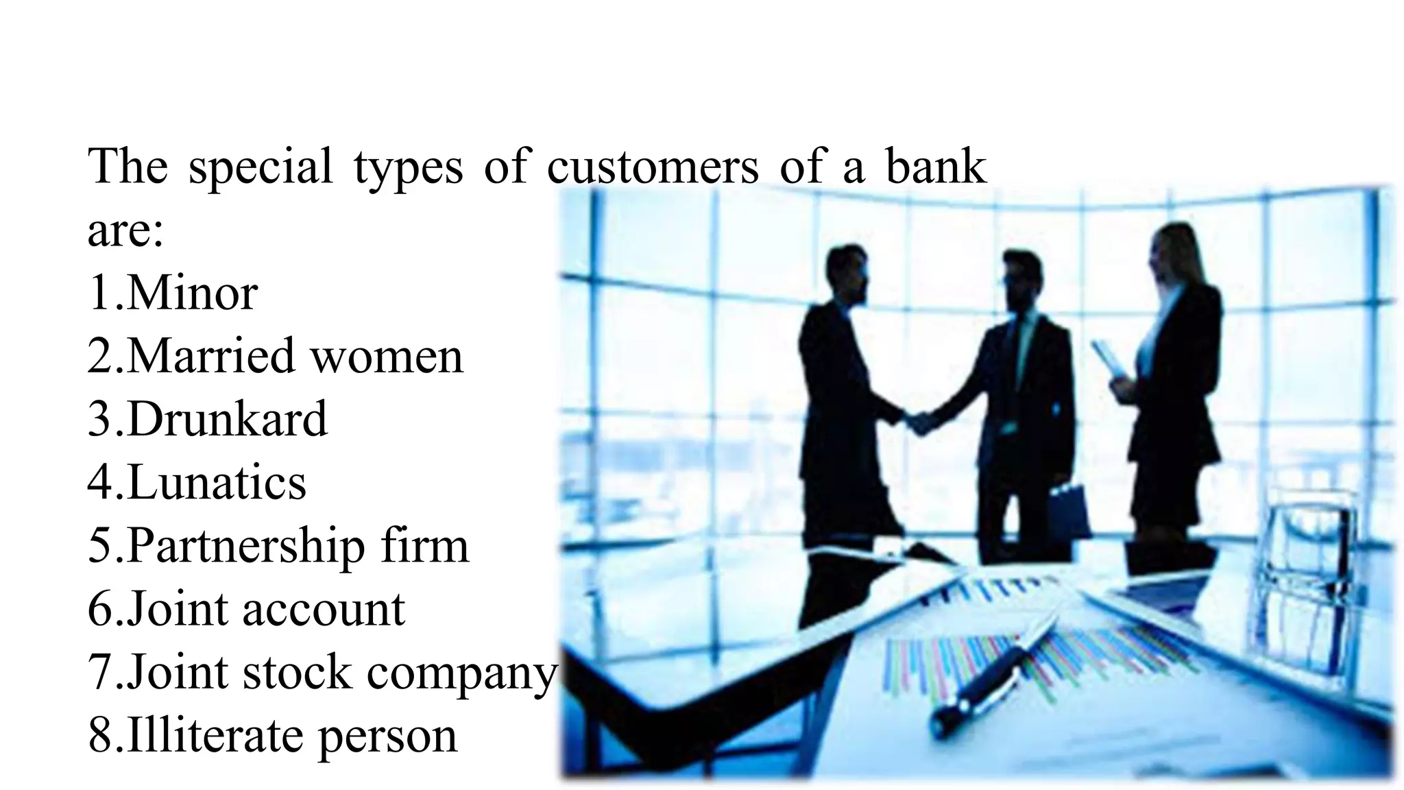 Special types of banking customers | PPTX